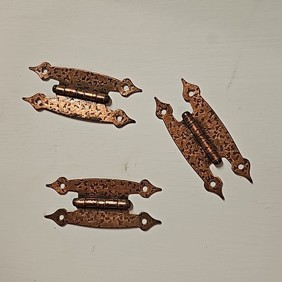 Accents | Vintage Colonial Amerock Hammered Copper Hinges | Poshmark
